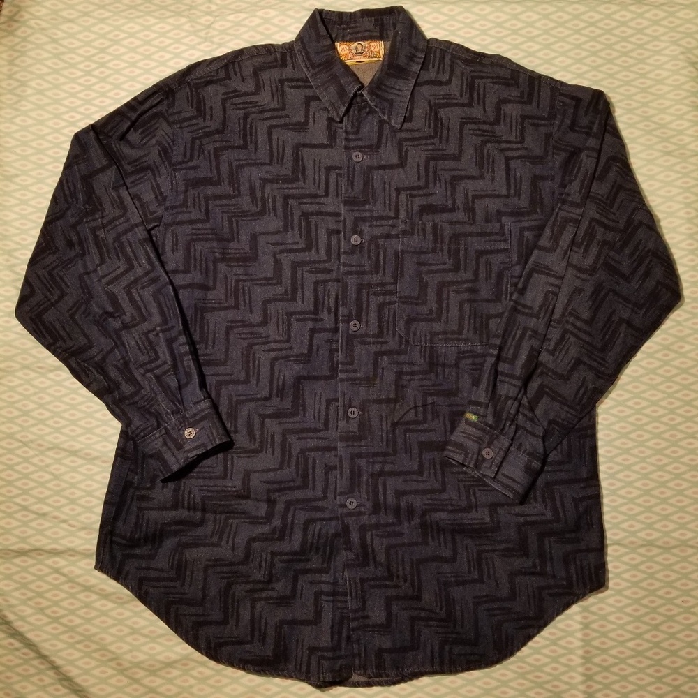 Vintage Rare Gene Ewing Bis Sunwash Button Up Xl - Gem
